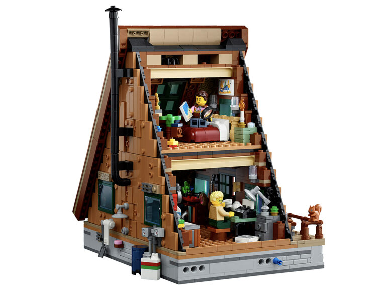 Enjoy a Taste of Slow Living with an A-frame LEGO Cabin | WERD